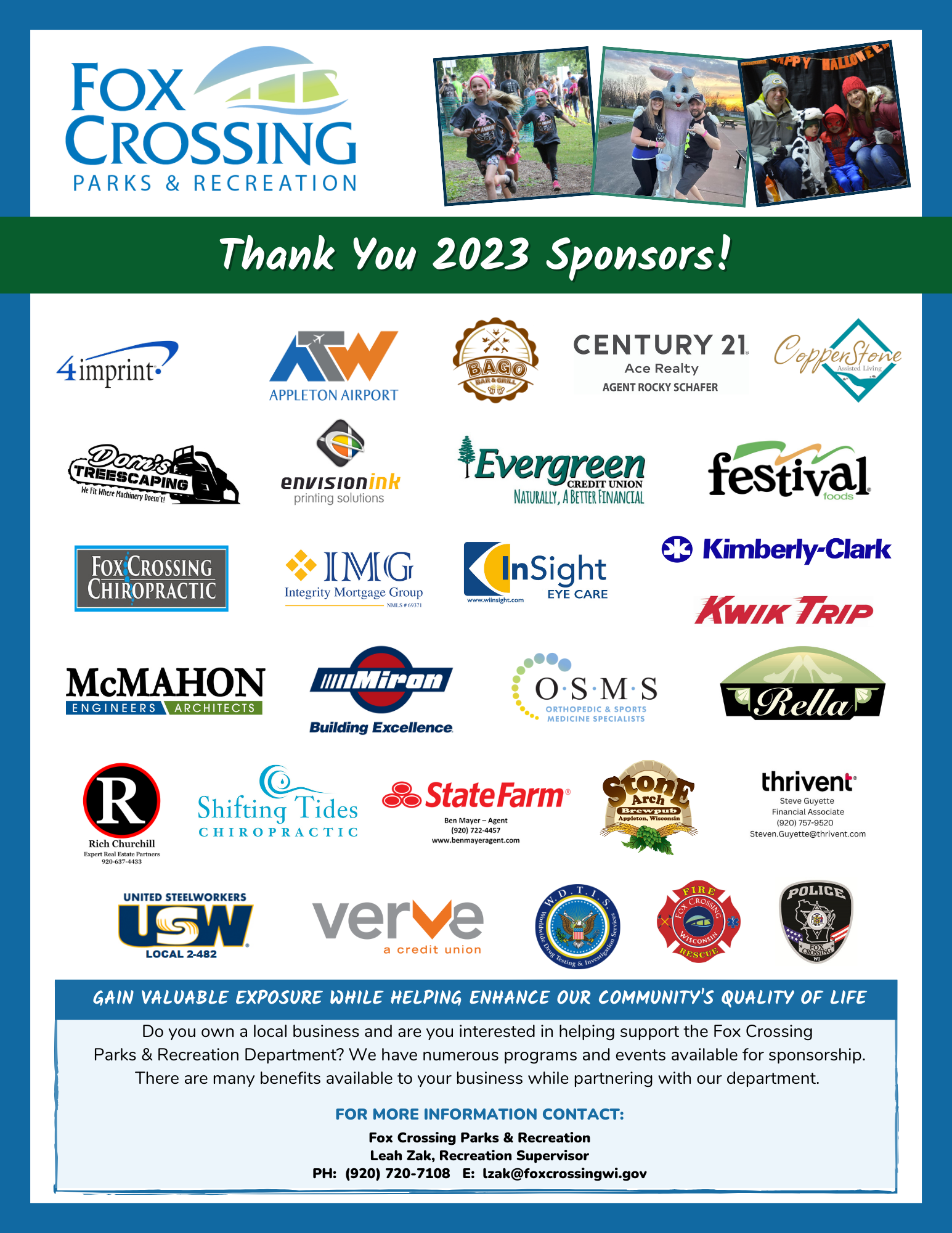 Sponsors and Program Partners - Fox Crossing